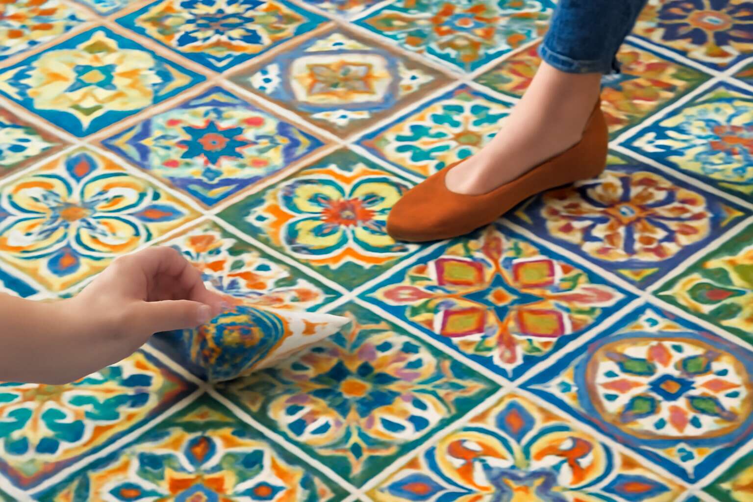 Creative Ideas for Using Floor Tiles Sticker to Refresh Your Space ...